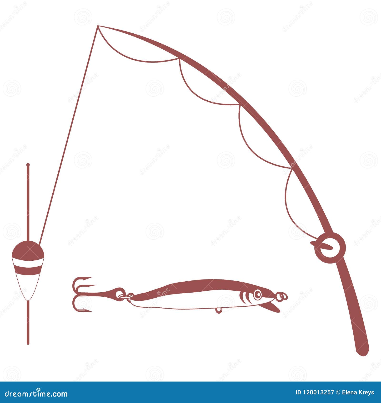 Stylized Icon Set of Different Tools for Fishing Stock Vector ...