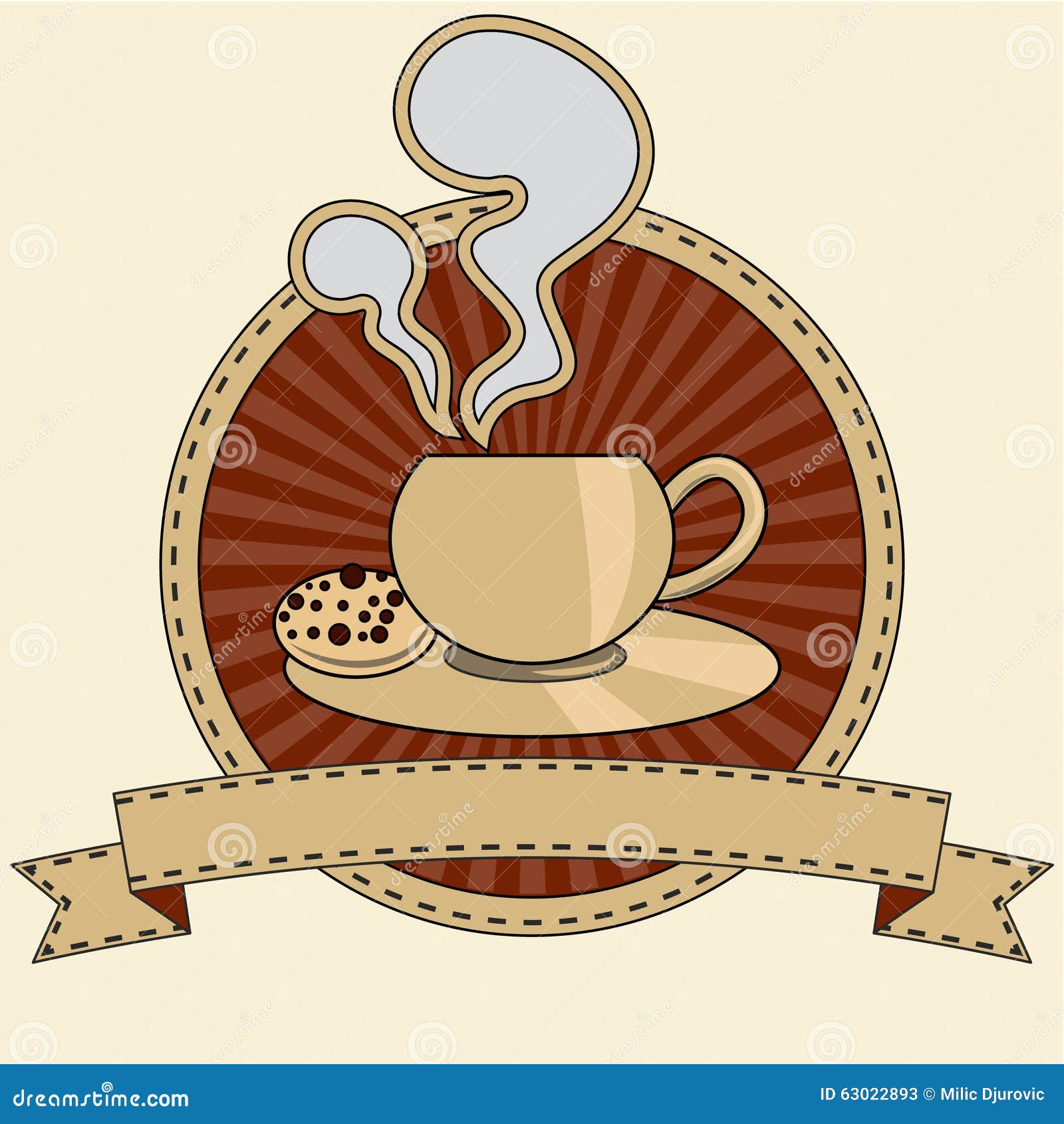 Stylized Illustration of a Coffee or Tea Cup Stock Vector ...