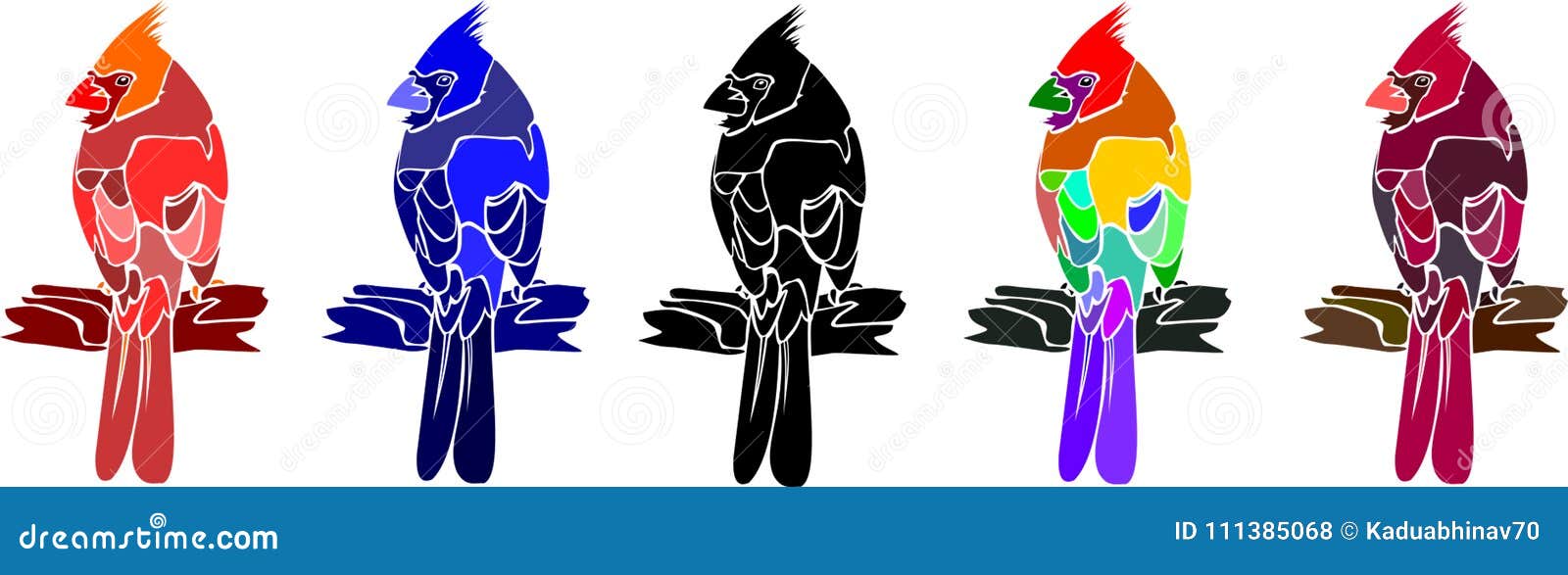 Stylized Bird stock vector. Illustration of color, tile - 111385068