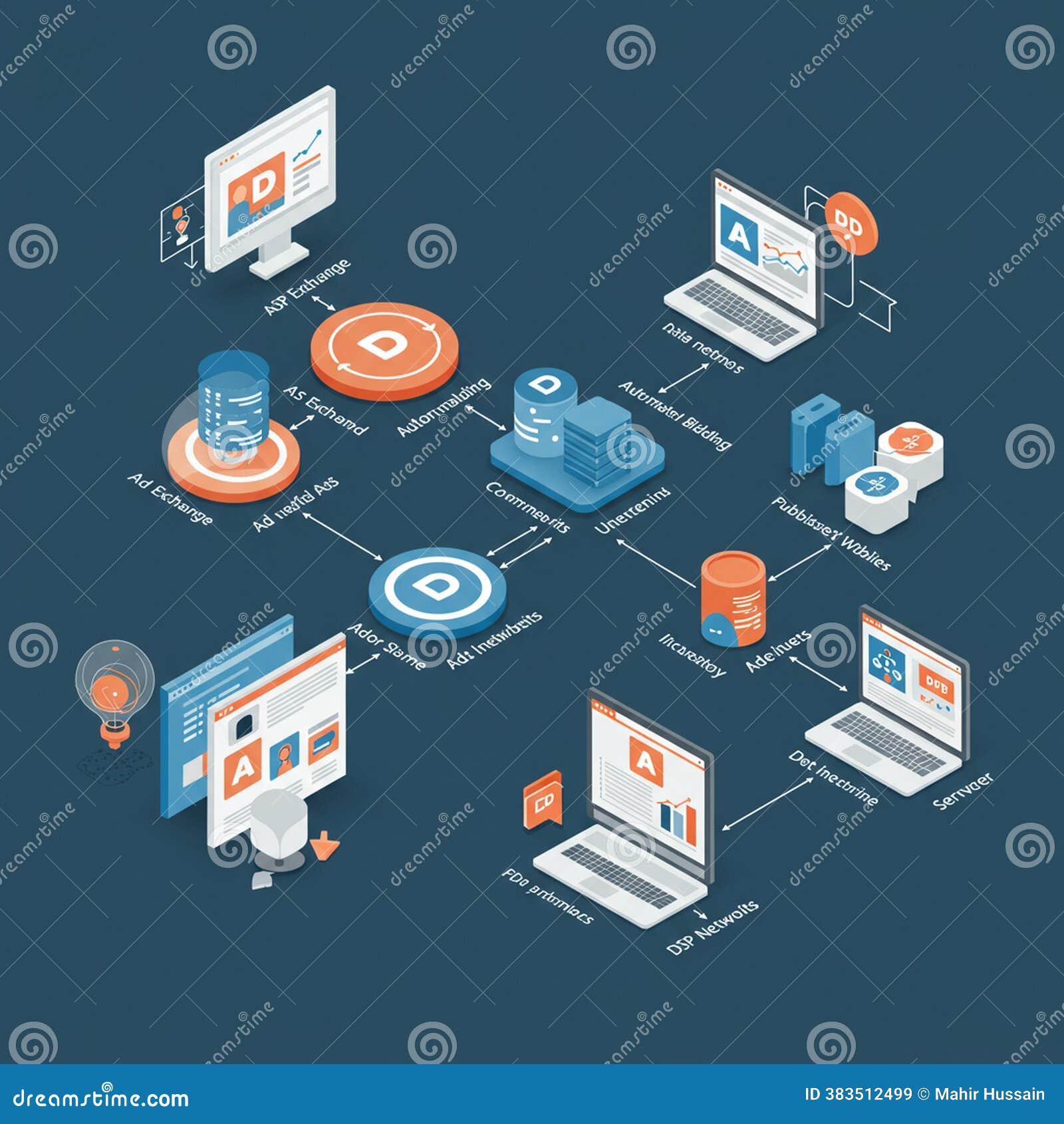 Advertising Platforms Thin Line Icon. Promotion Plan Grid With Eye ...