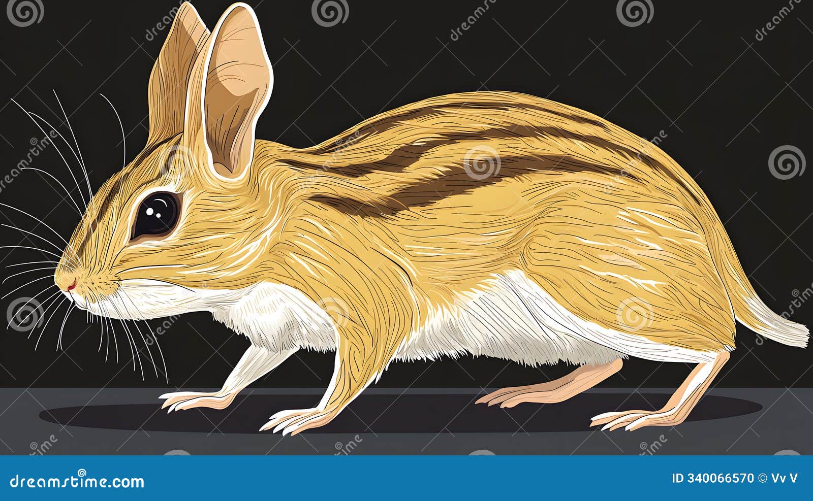 Stylized Illustration of a Golden Hare Stock Illustration ...
