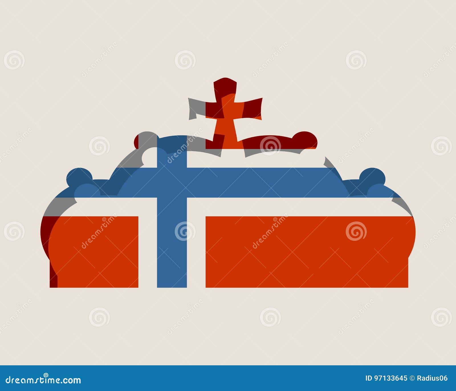 Stylized Illustration of the Imperial State Crown Stock Vector ...