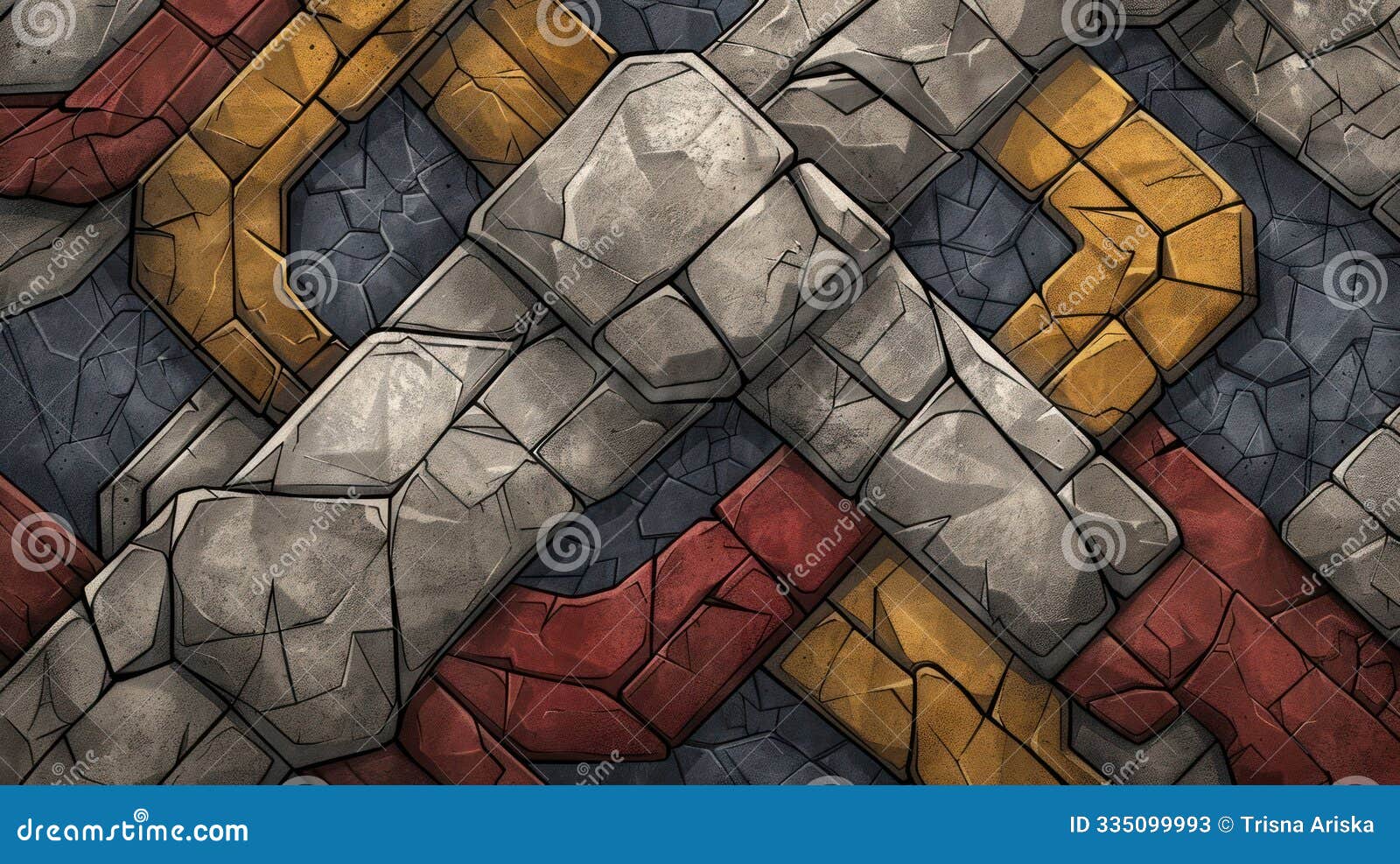 A Stylized Illustration of Interwoven Pipes in Various Colors and ...