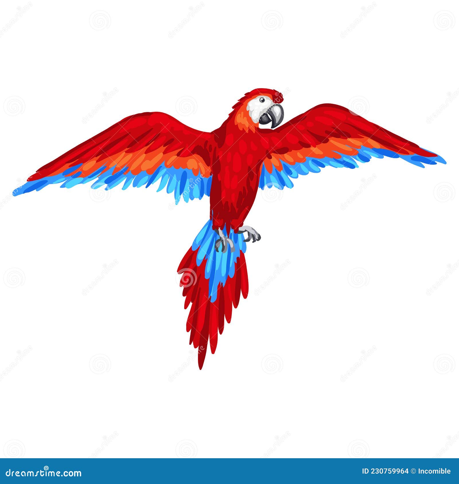 Stylized Illustration of Parrot. Image for Design or Decoration. Stock ...