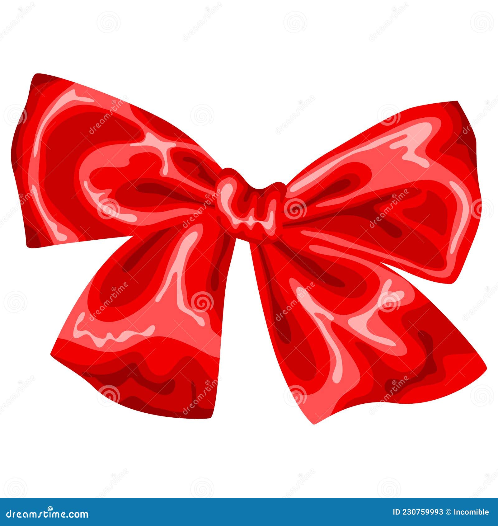 Stylized Illustration of Red Bow. Image for Design or Decoration. Stock ...