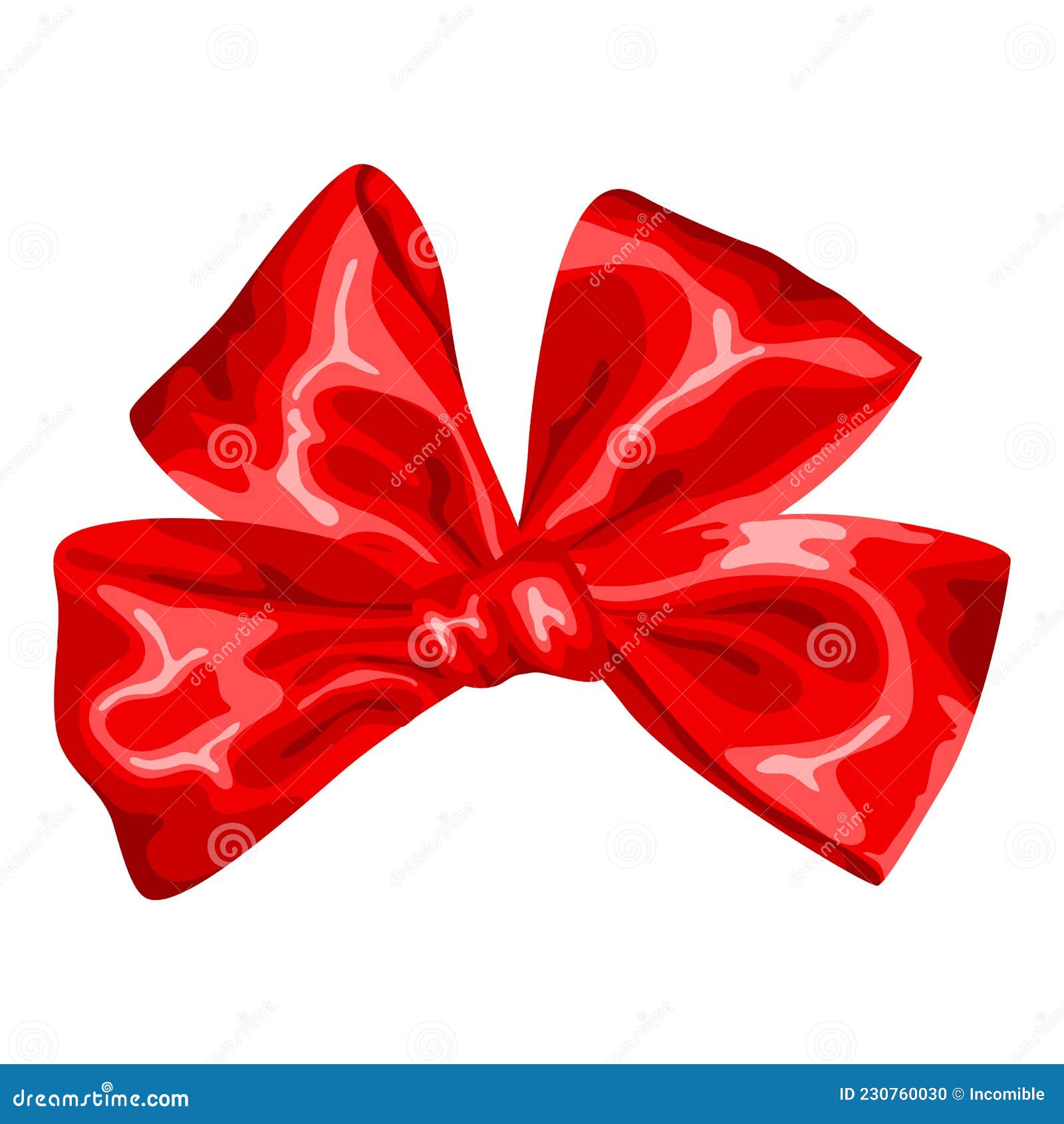 Stylized Illustration of Red Bow. Image for Design or Decoration. Stock ...