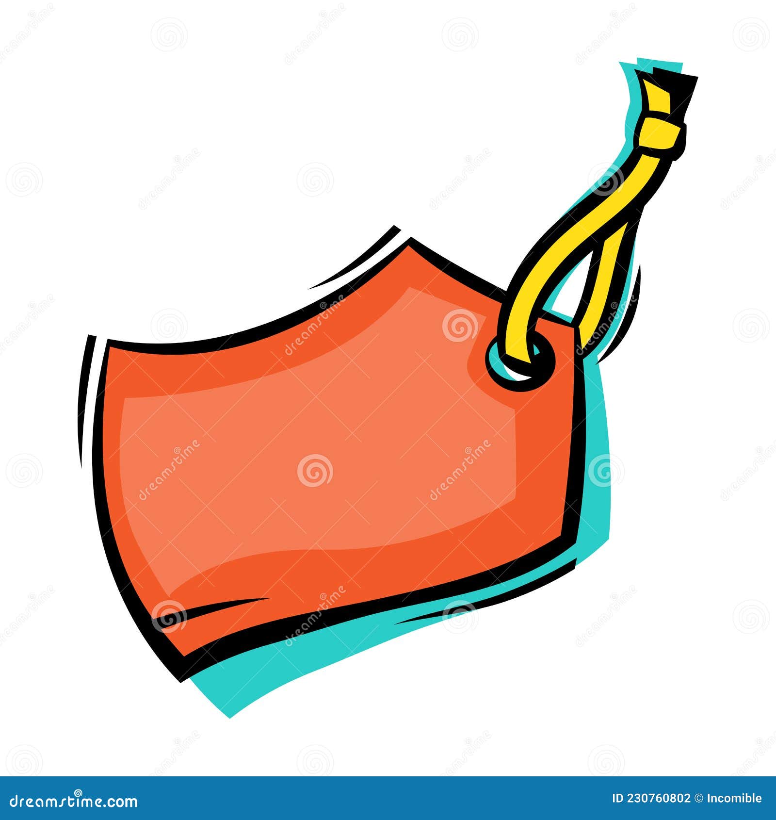 Stylized Illustration of Sticker Tag. Image for Design or Decoration ...