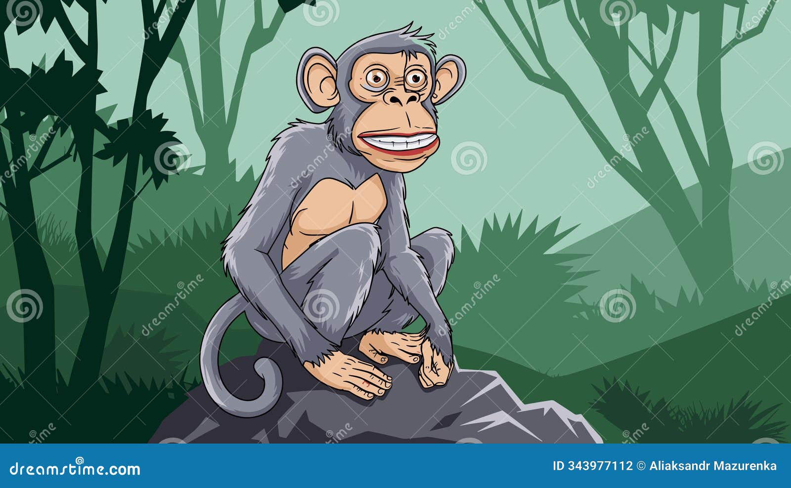 Monkey Stylized Zentangle Style. Ethnic Monkey Vector Illustration ...