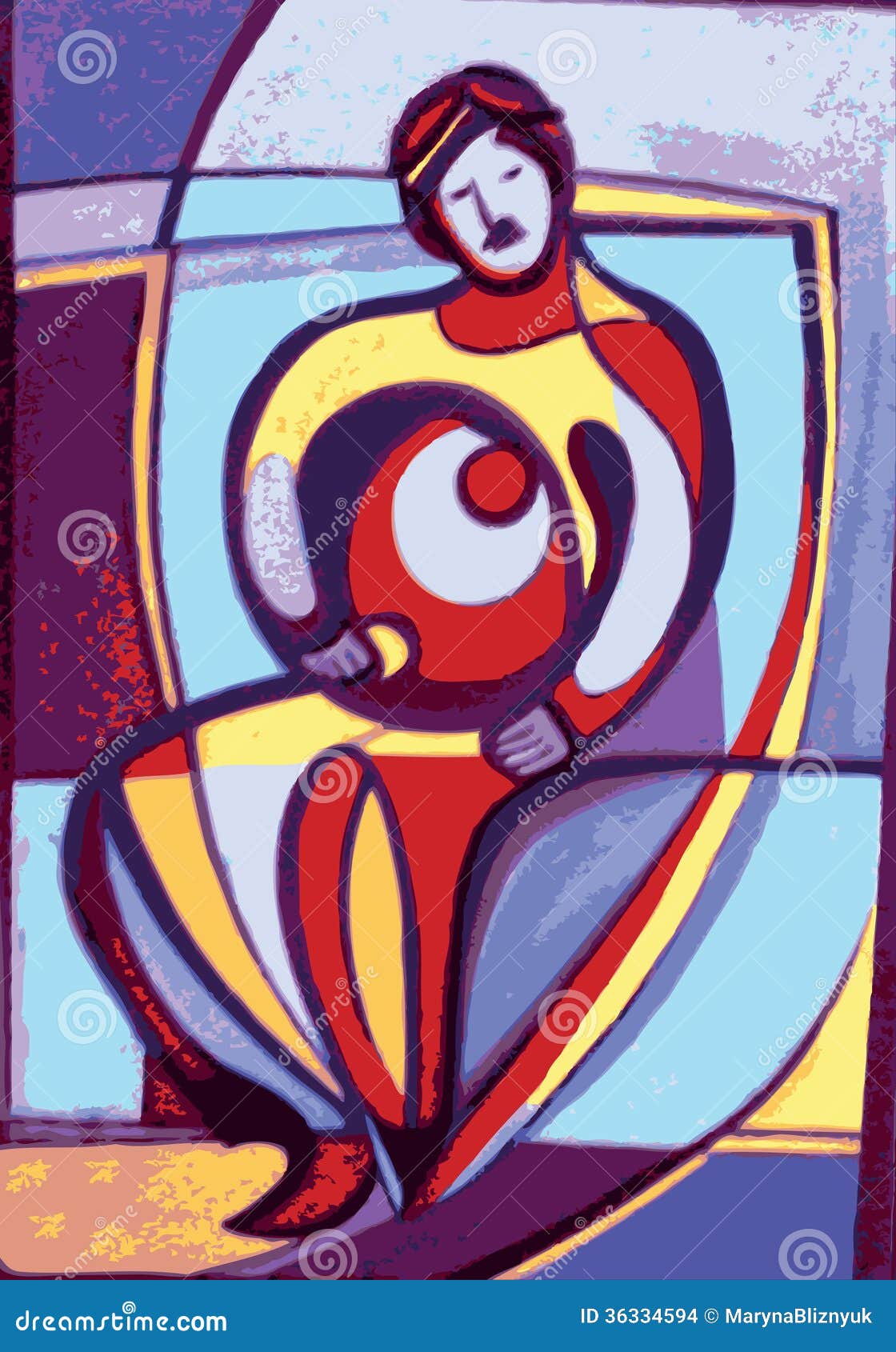 Stylized image of artist stock vector. Illustration of colorful - 36334594