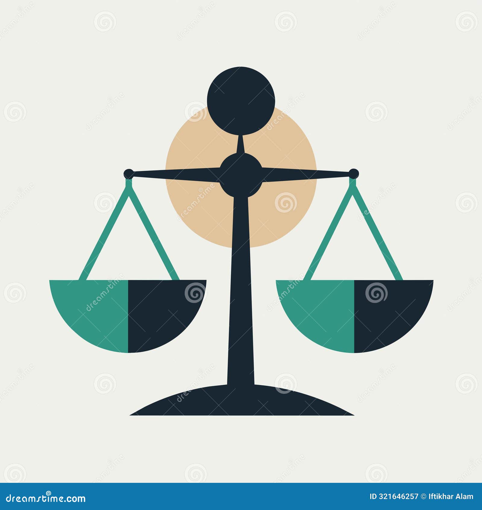 A Stylized Image of a Balance Scale, Representing Balance and Equality ...