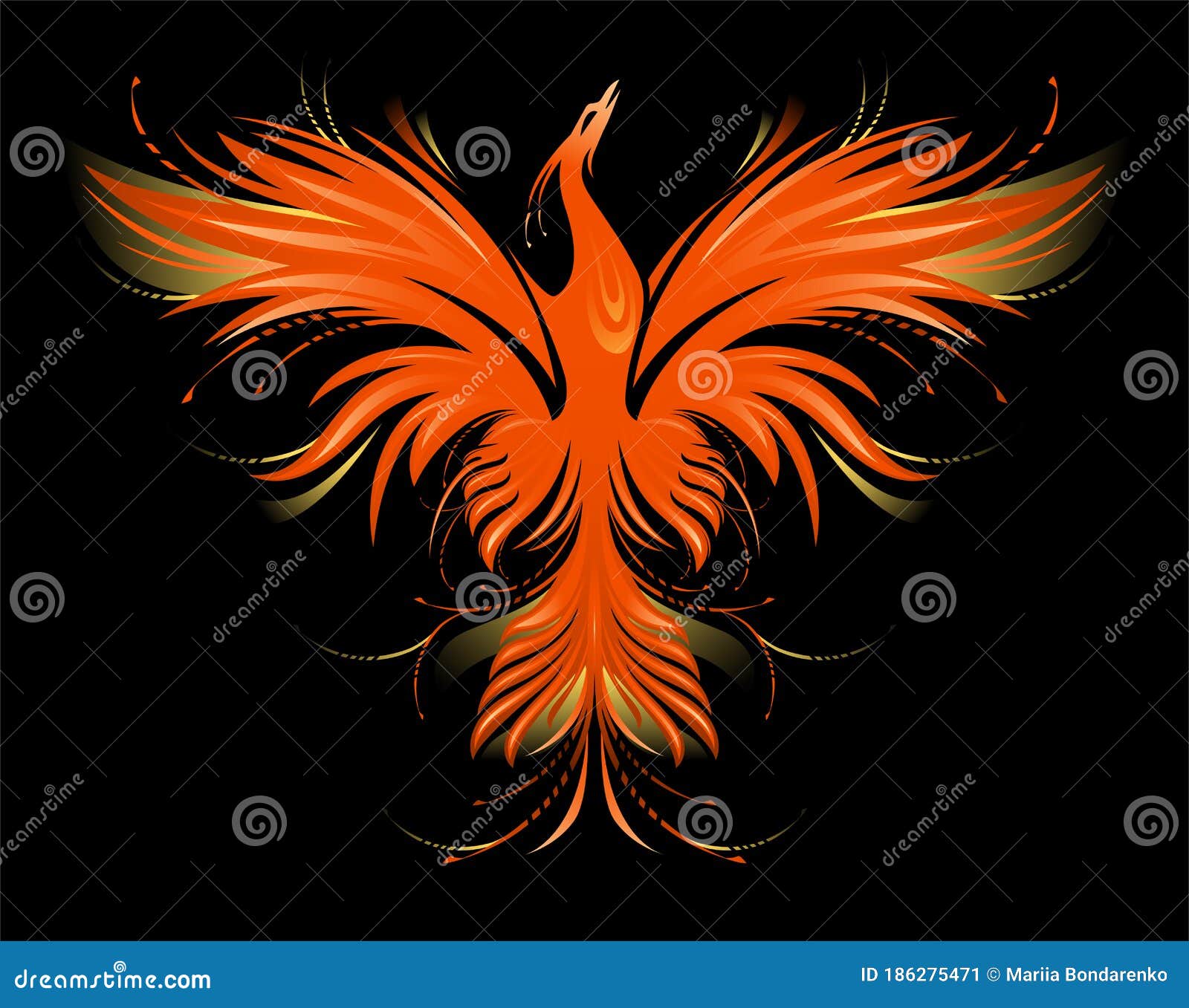 Colorful Phoenix Bird Head, Symbol Of Rebirth - Generative AI Stock ...