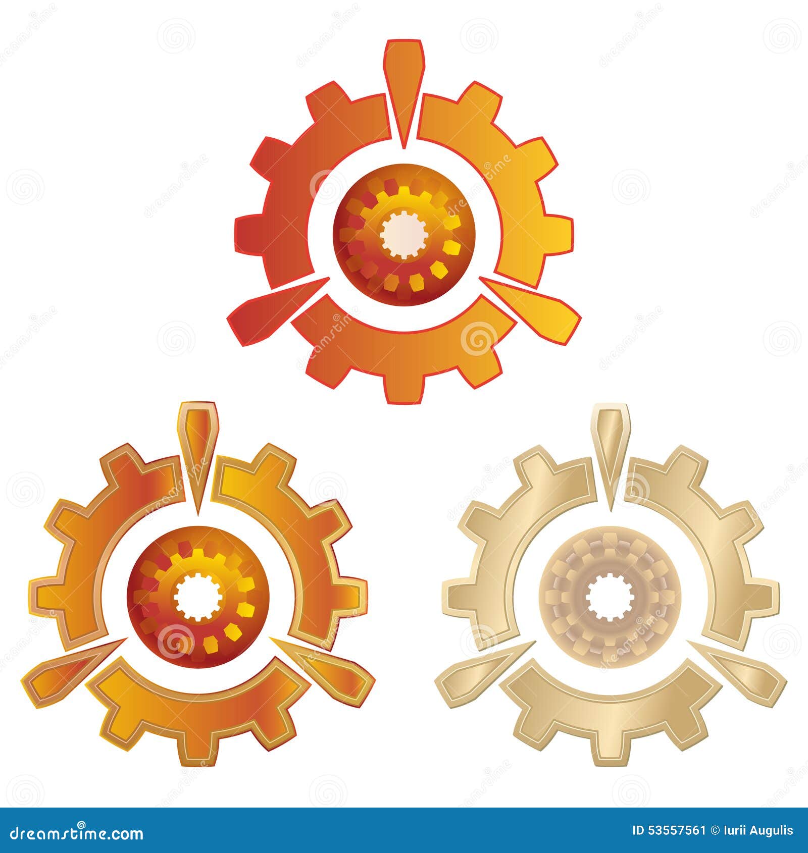 The Stylized Image of Gears. Stock Vector - Illustration of mechanic ...