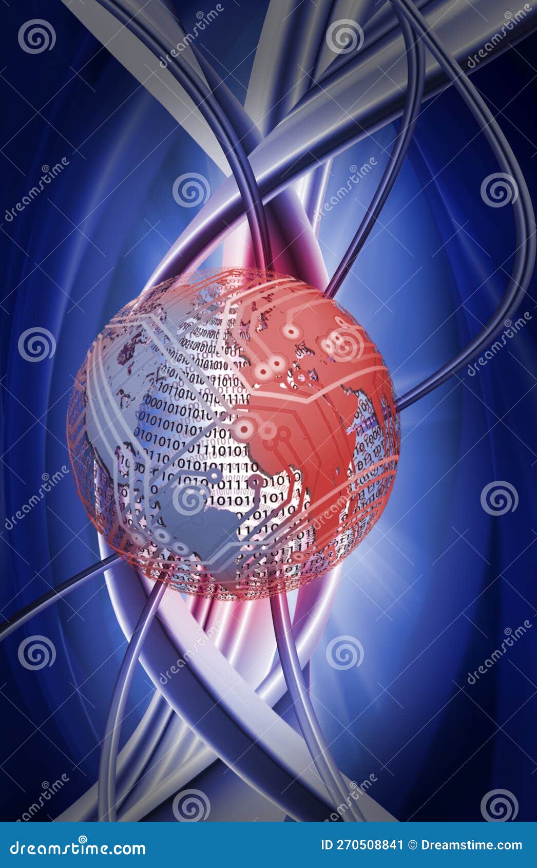 The Stylized Image of the Globe on an Abstract Background. 3d ...