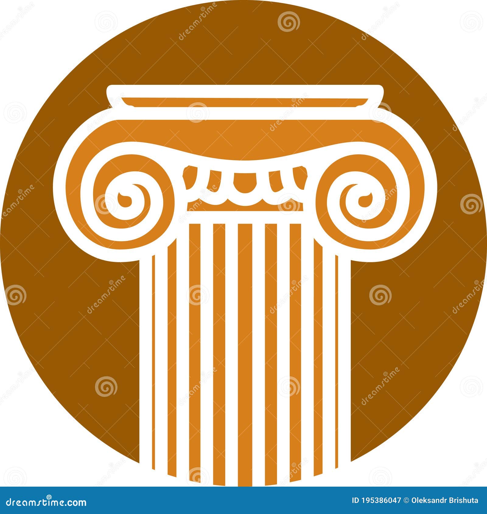 Stylized Image of a Greek Column. Decorative Element. Logo Template ...