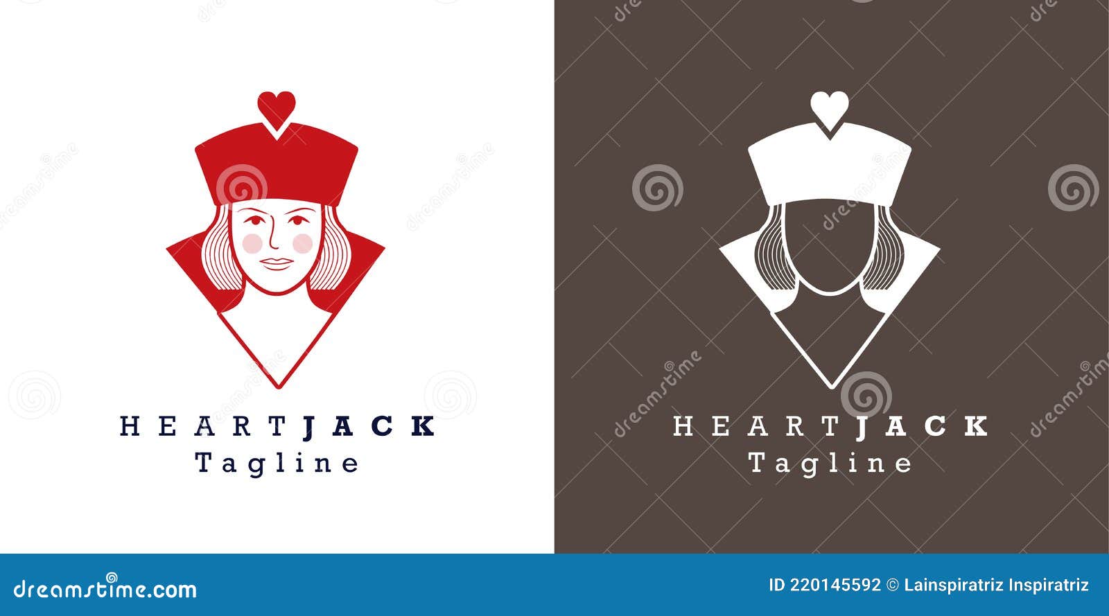 Stylized Image of Jack of Hearts for Avatar, Logo or Branding. Vector ...