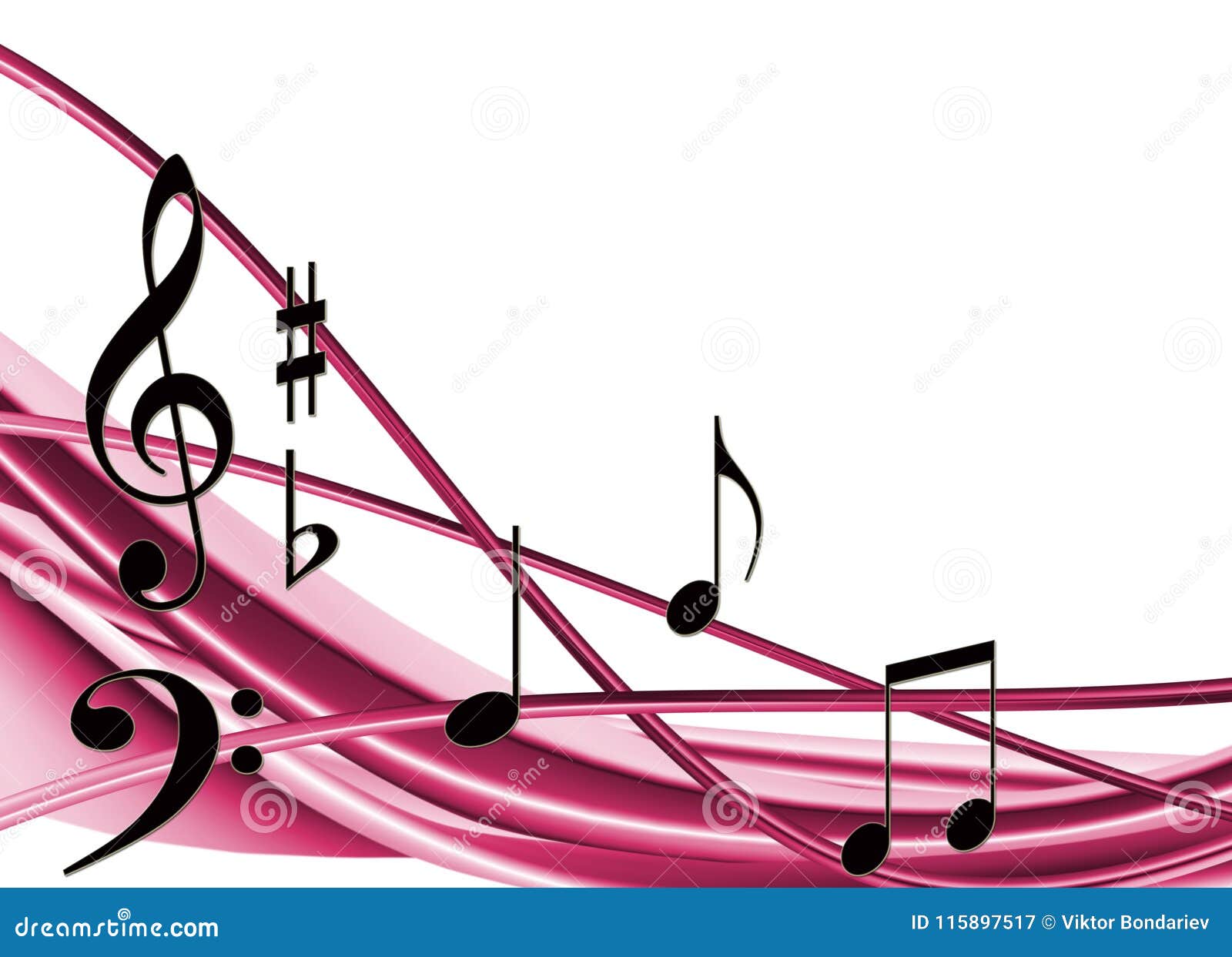 Stylized Image of Notes Close Up Stock Illustration - Illustration of ...