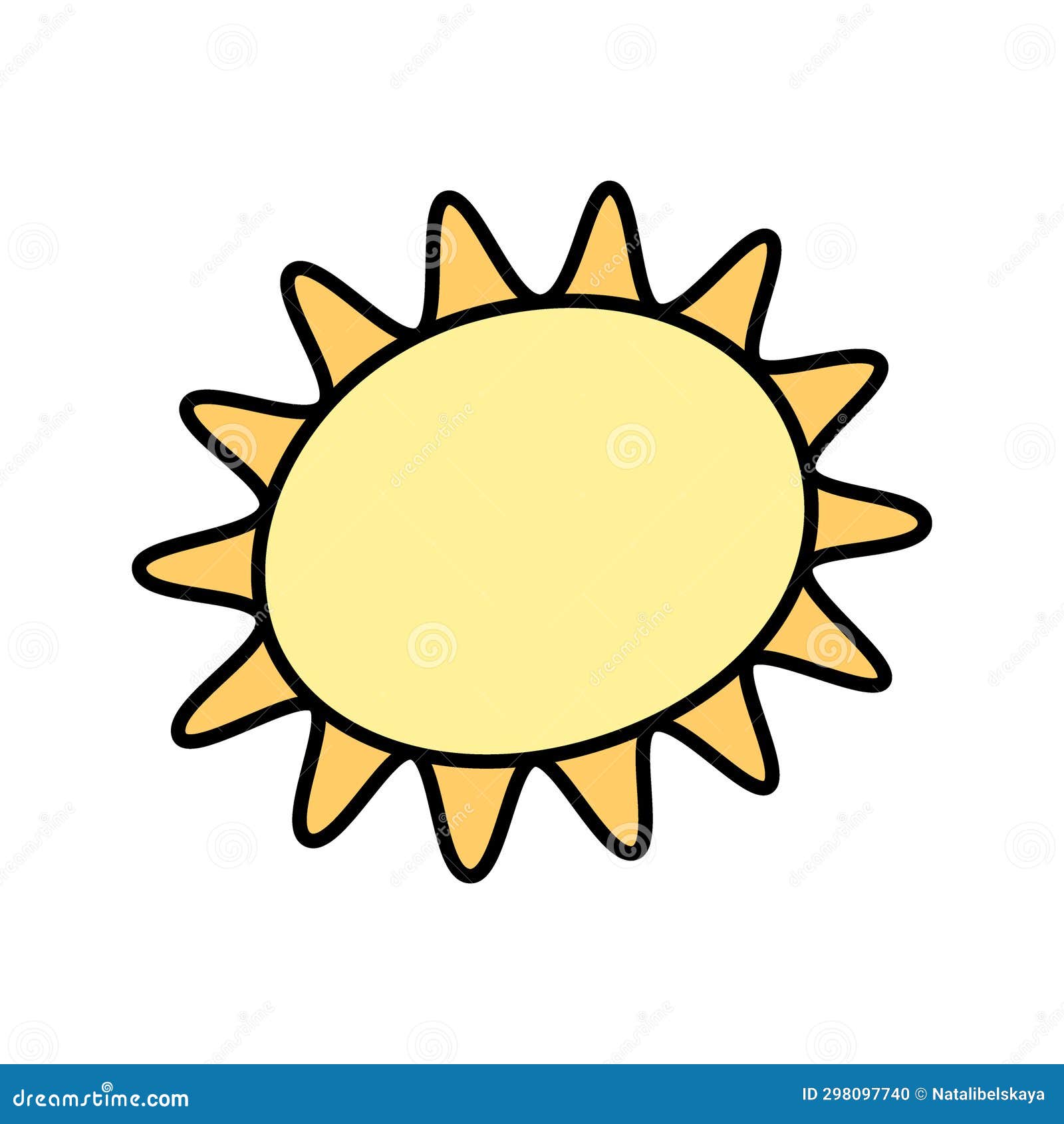 Stylized Image of the Sun with Rays in a Circle. Concept To Illustrate ...