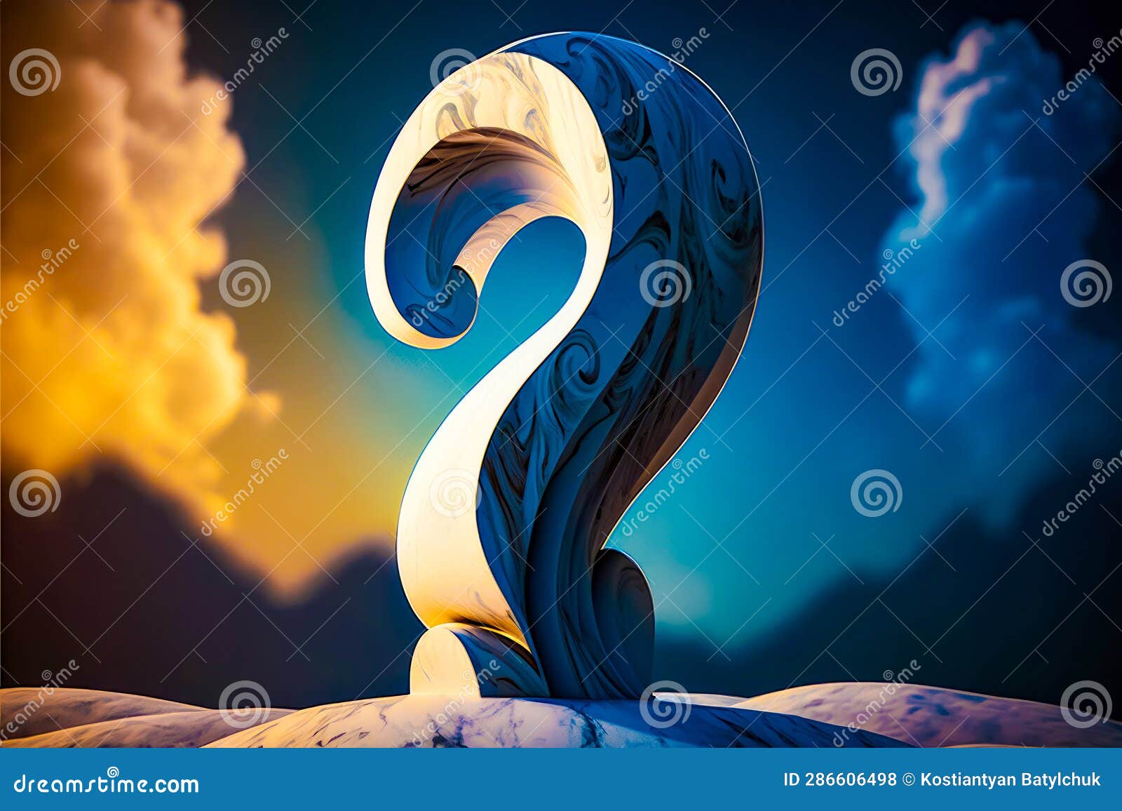 Stylized Image of Swirl Shaped Object in the Middle of the Night Stock ...