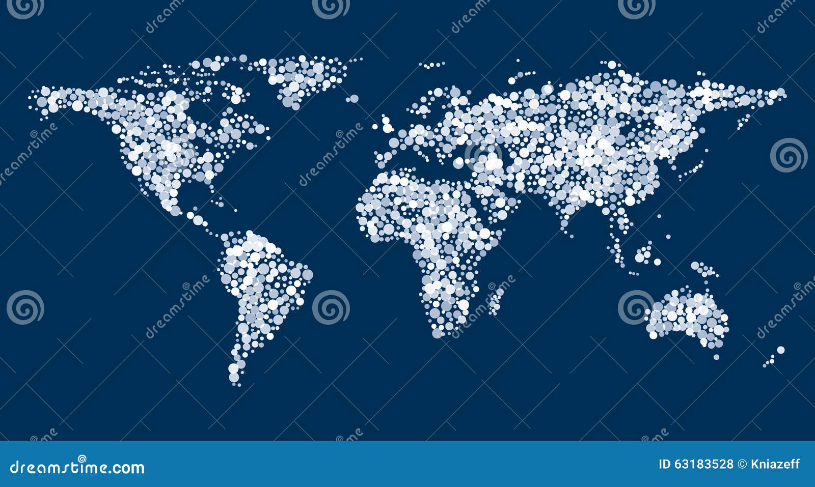 Stylized Image of World Map Stock Vector - Illustration of global, blue ...