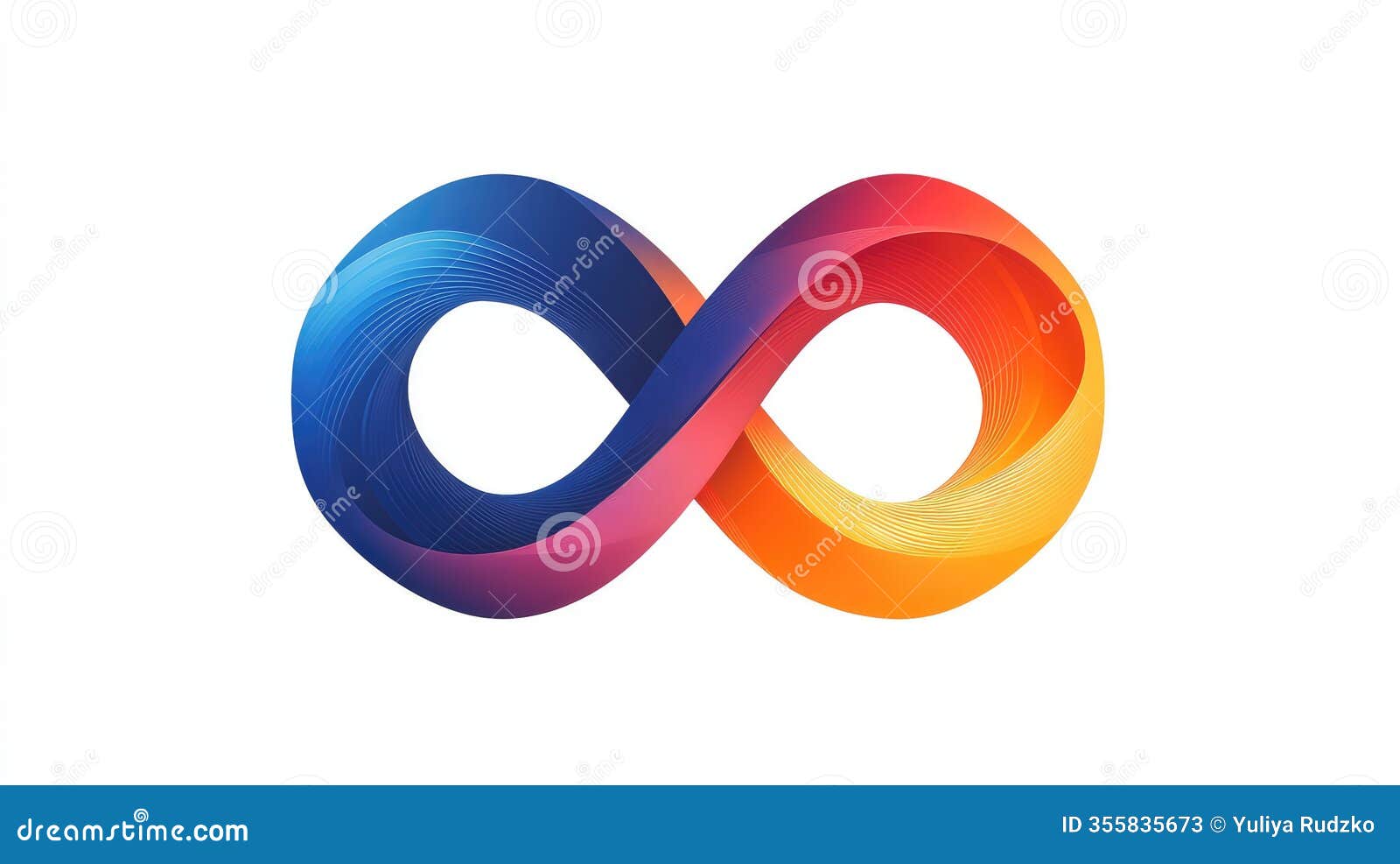 Stylized Infinity Symbol Composed of Two Overlapping Loops ...