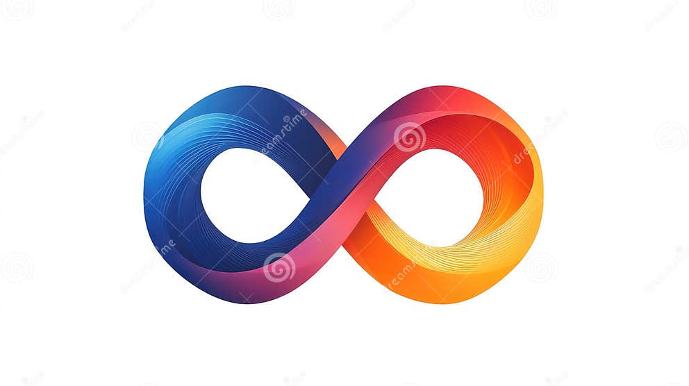 Stylized Infinity Symbol Composed of Two Overlapping Loops ...