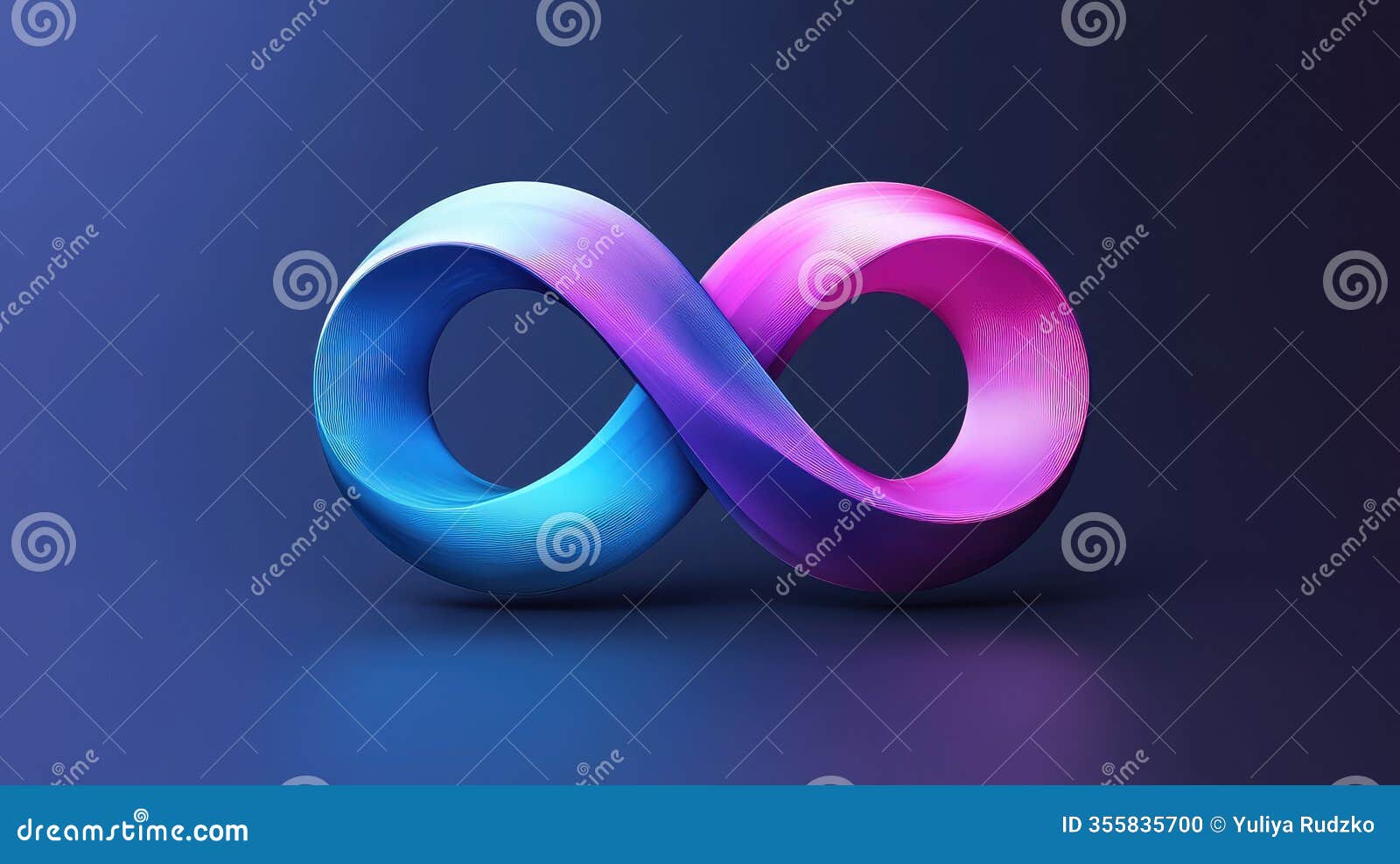 Stylized Infinity Symbol Composed of Two Overlapping Loops ...