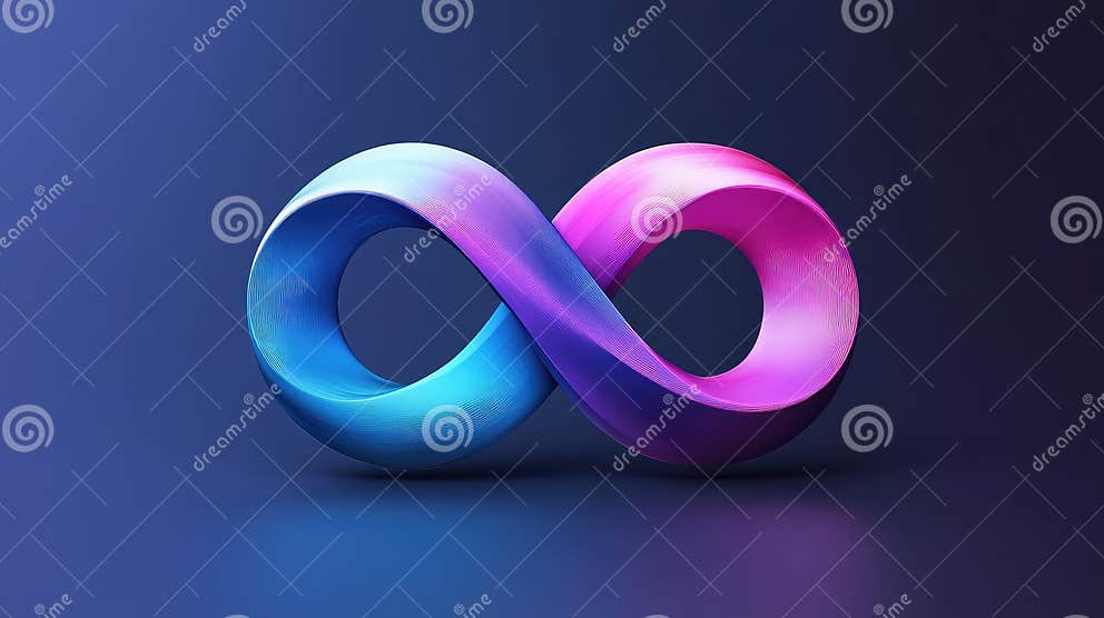 Stylized Infinity Symbol Composed of Two Overlapping Loops ...