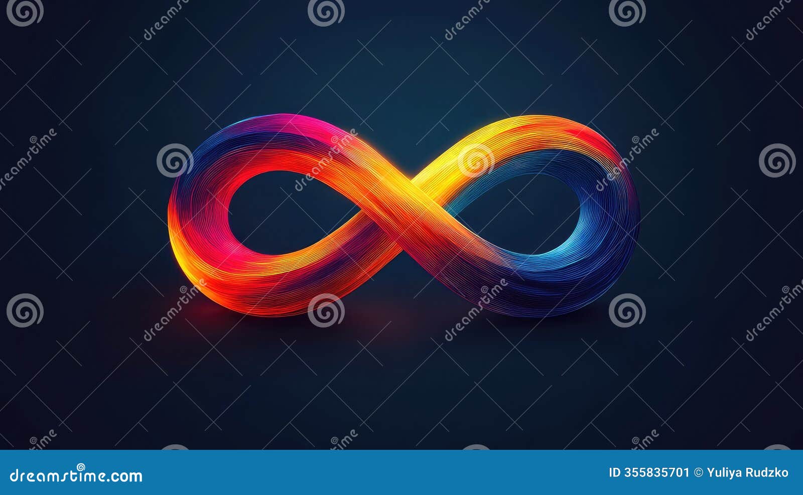 Stylized Infinity Symbol Composed of Two Overlapping Loops ...