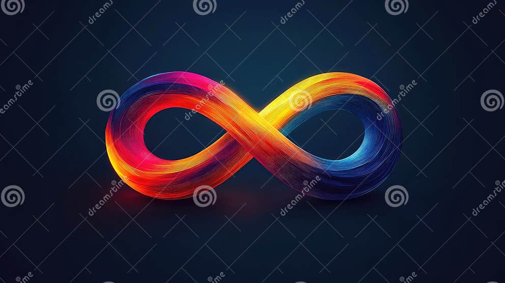 Stylized Infinity Symbol Composed of Two Overlapping Loops ...