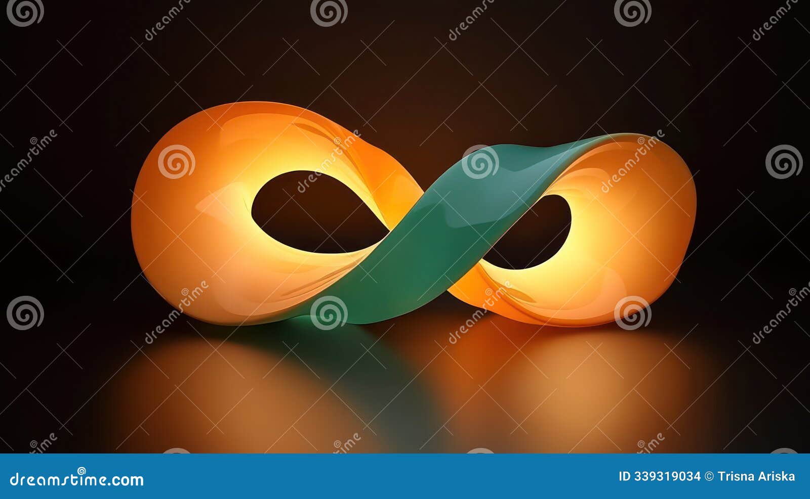 A Stylized Infinity Symbol Illuminated in Warm Colors, Representing ...