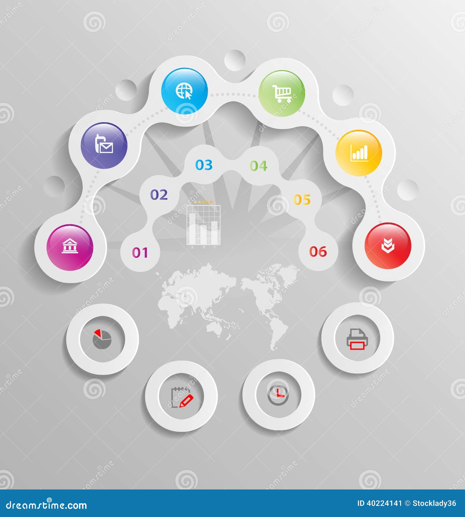 Stylized Infographics Presentation,option Template Stock Vector ...