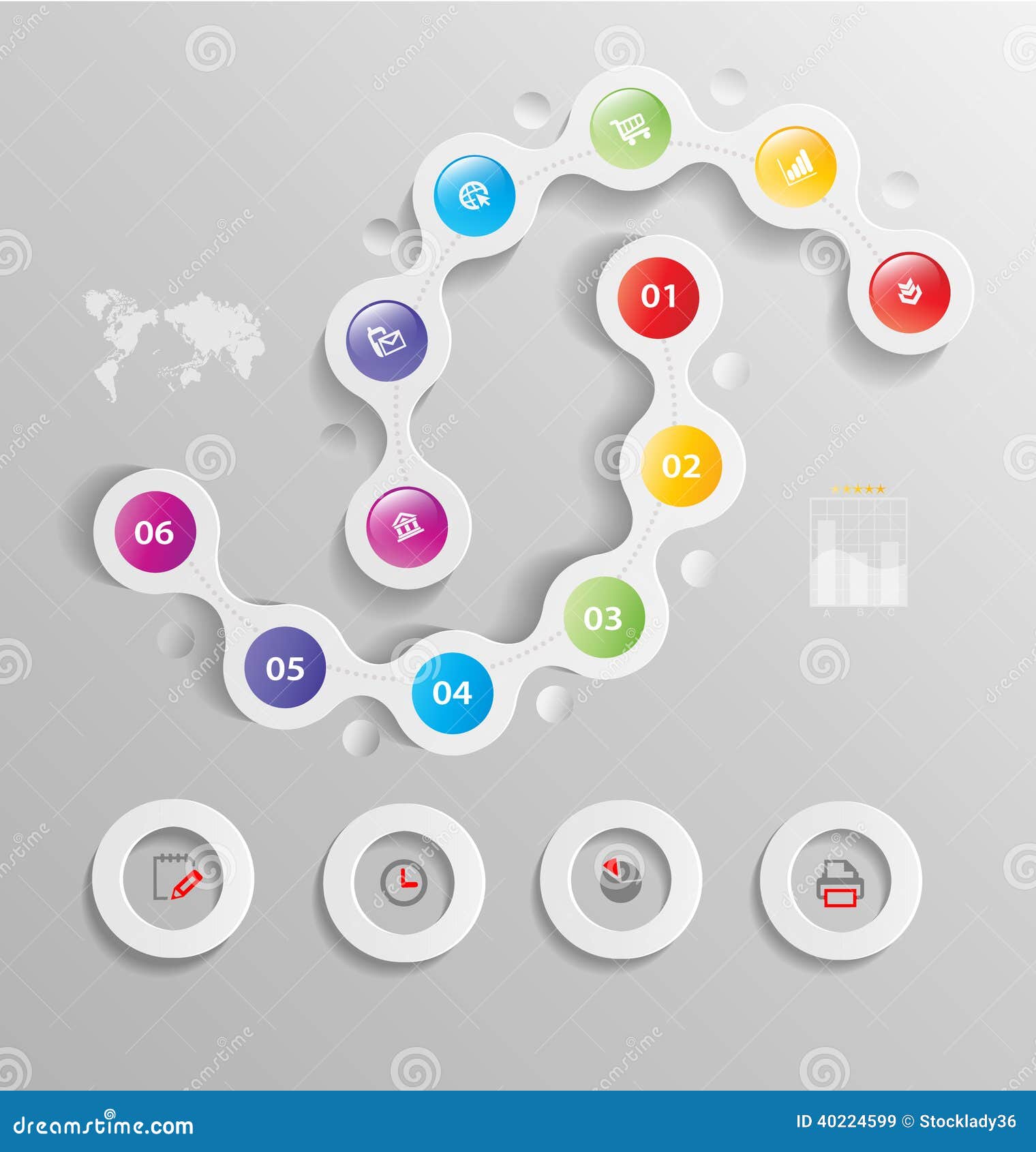 Stylized Infographics Presentation,option Template Stock Vector ...