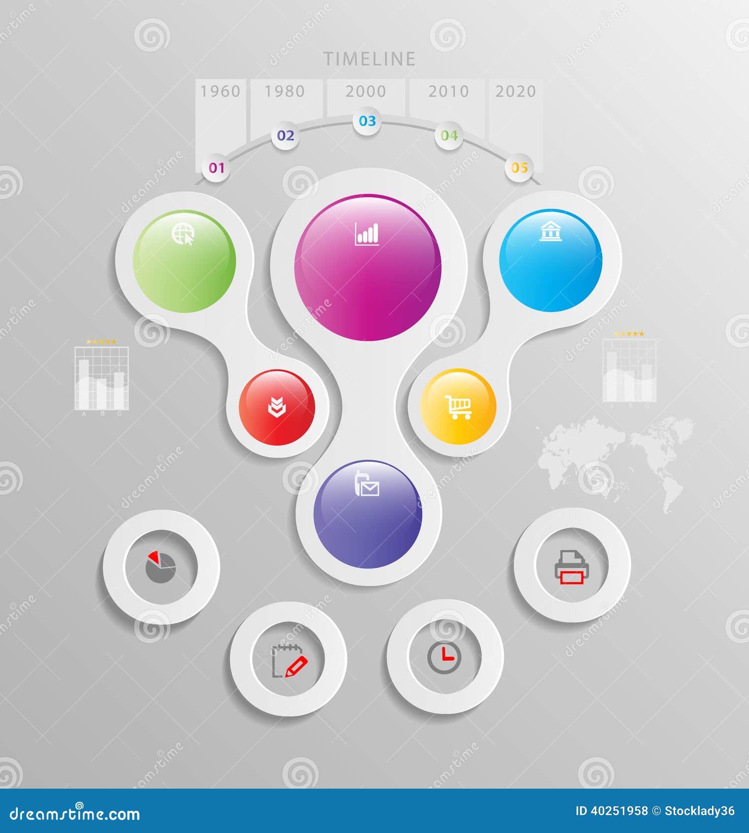 Stylized Infographics Presentation,option Template Stock Vector ...