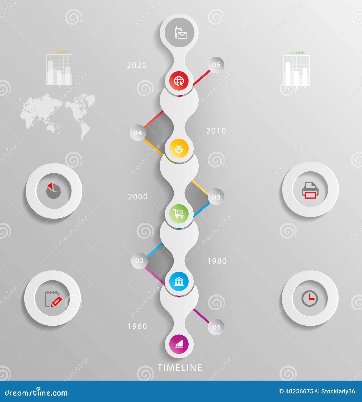 Stylized Infographics Presentation,option Template Cartoon Vector ...