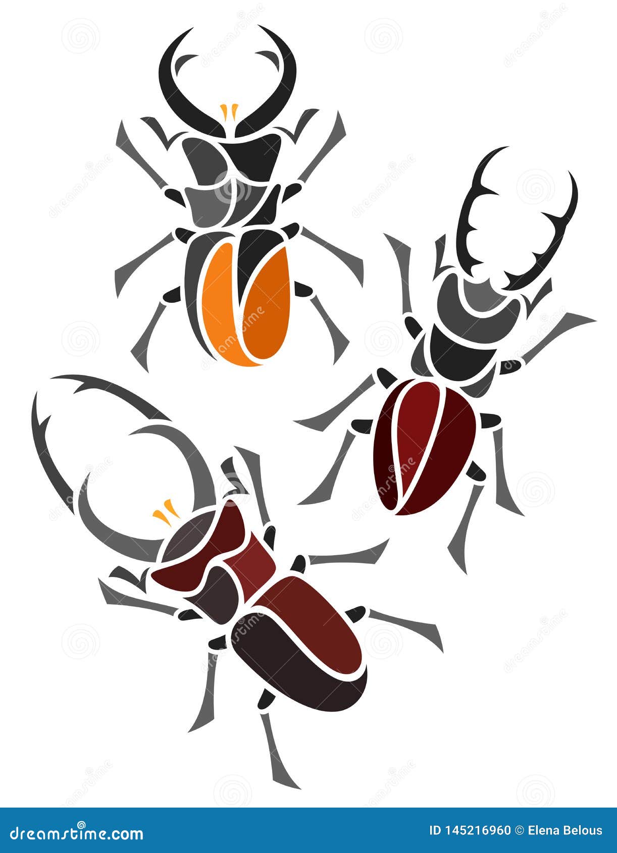 Stylized Insects - Vector Illustration Stock Vector - Illustration of ...