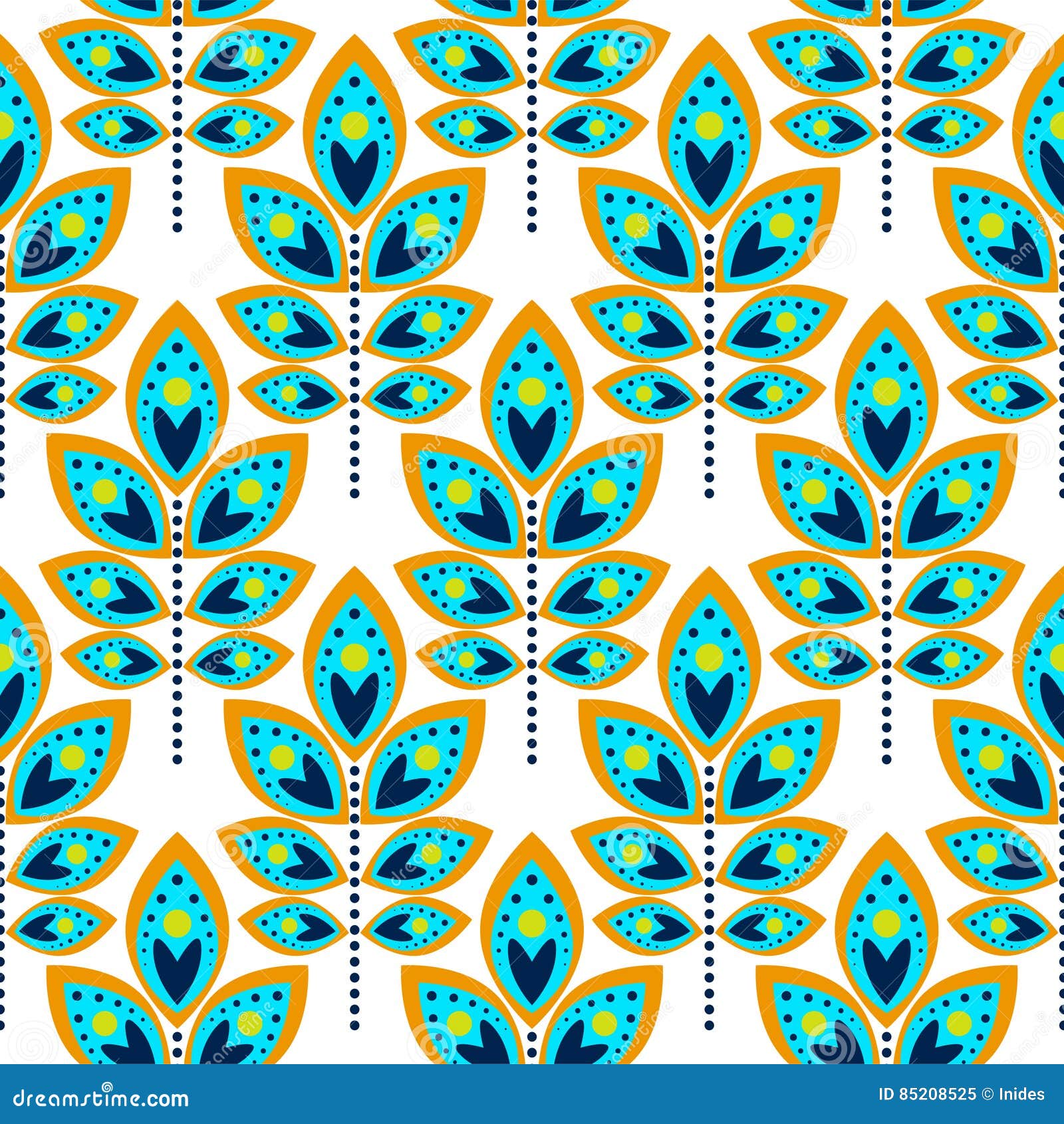 Stylized Leaf Pattern. Vector Illustration | CartoonDealer.com #90824512