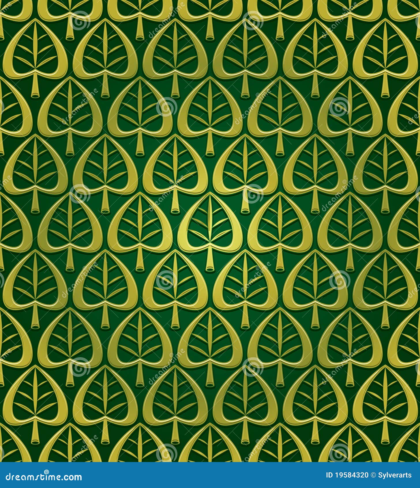 Stylized Leaves Seamless Pattern. Stock Vector - Illustration of ...