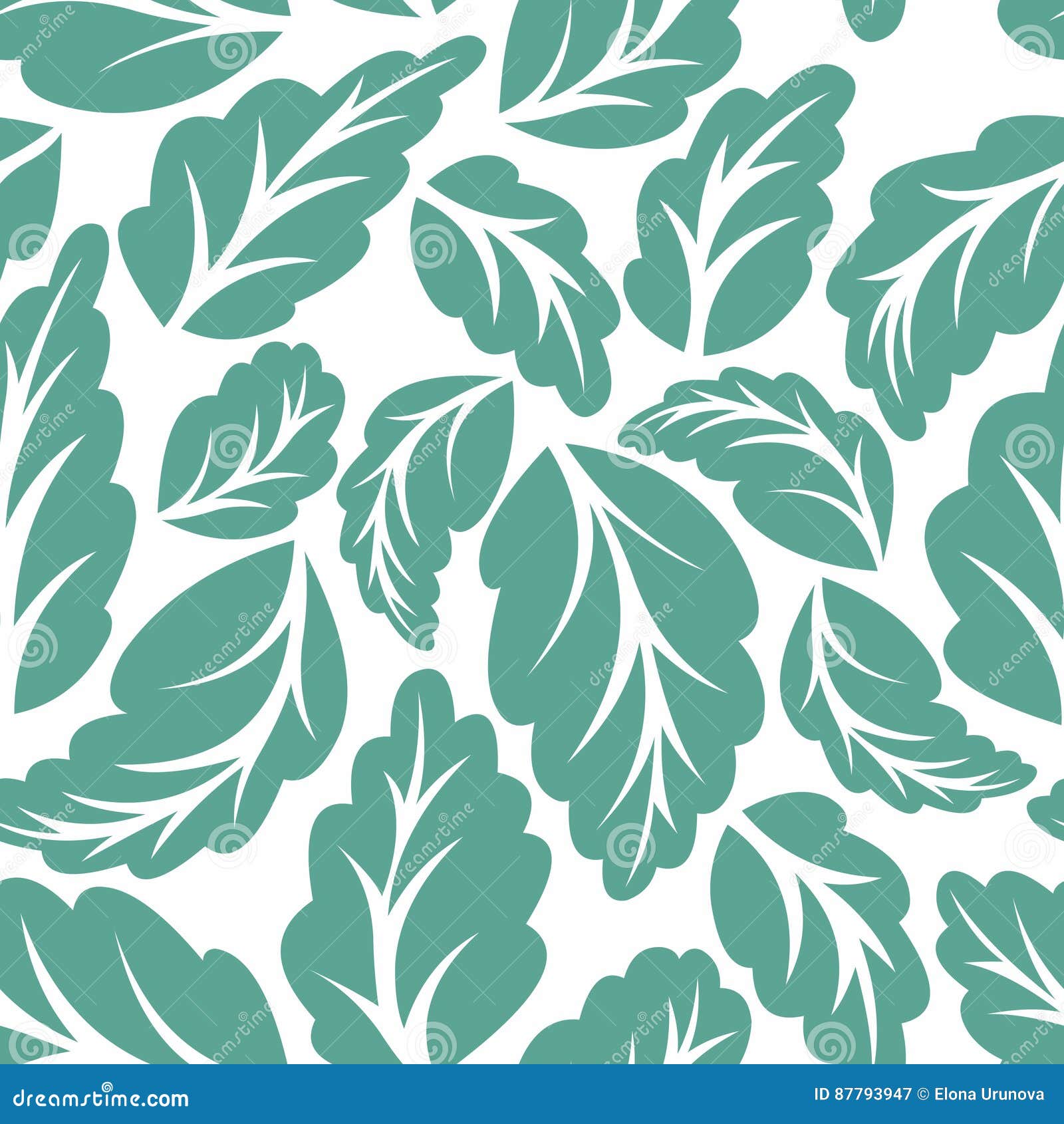 Stylized Leaves. Seamless Vector Pattern Stock Vector - Illustration of ...