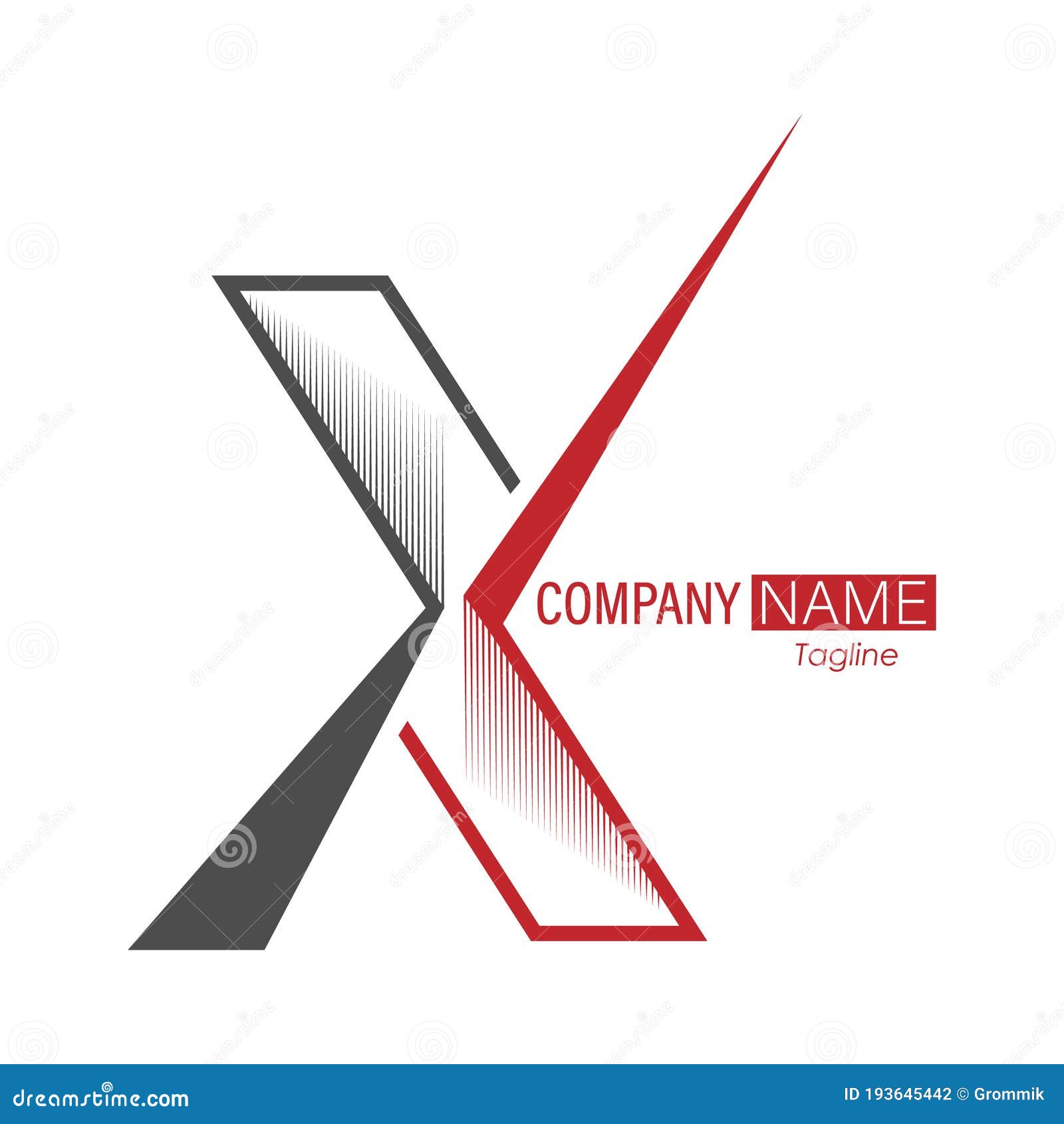 Stylized Letter X. Abstract Stylized Vector Illustration for Logo ...