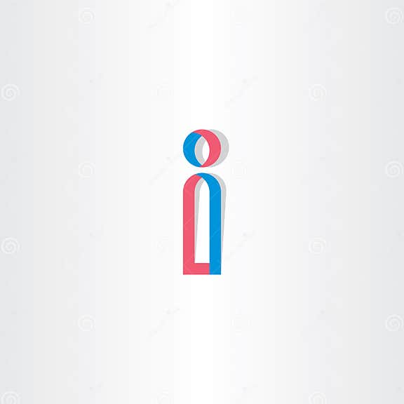 Stylized Letter I Logotype Vector Logo Stock Vector - Illustration of ...