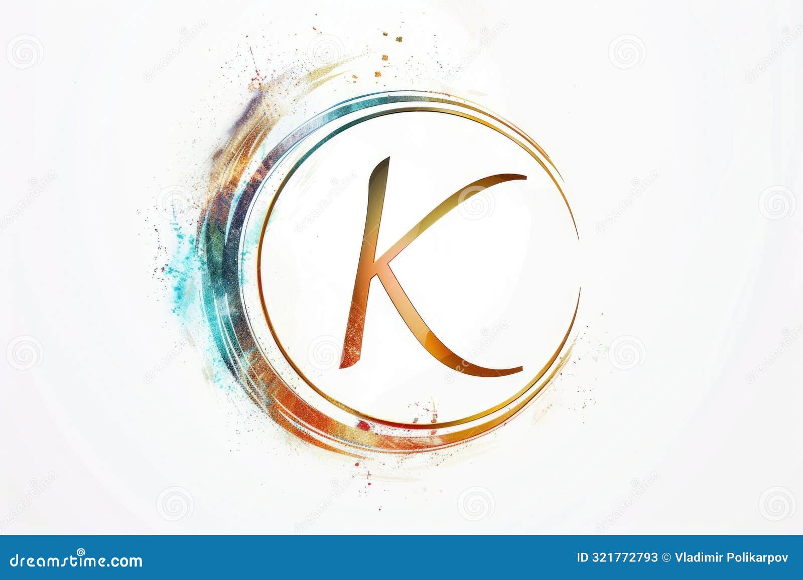 A Stylized Letter K Enclosed within a Circular Border Stock ...