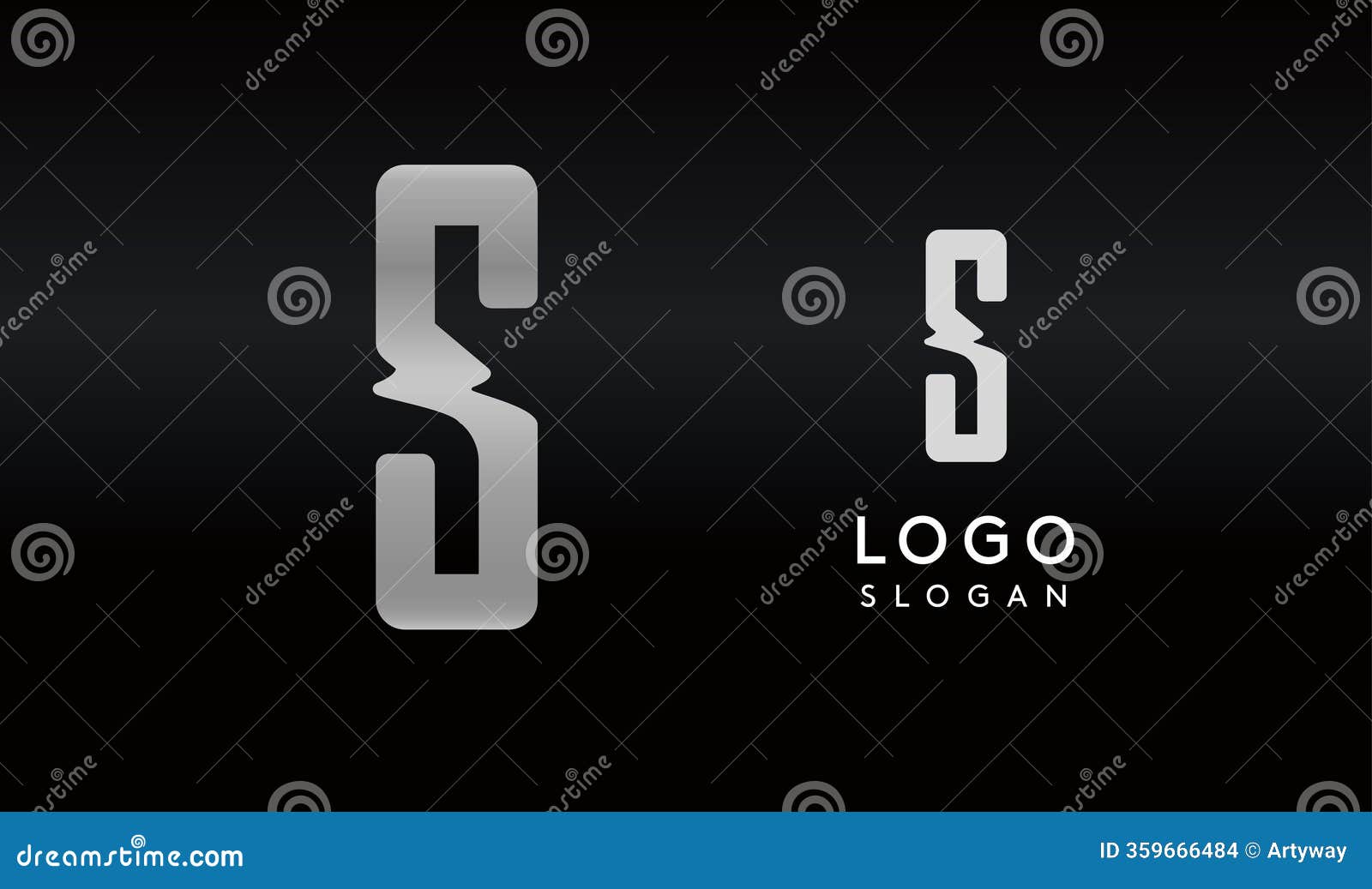 Stylized Letter S with Sharp, Abstract Cuts Like Bullet Passing Trail ...
