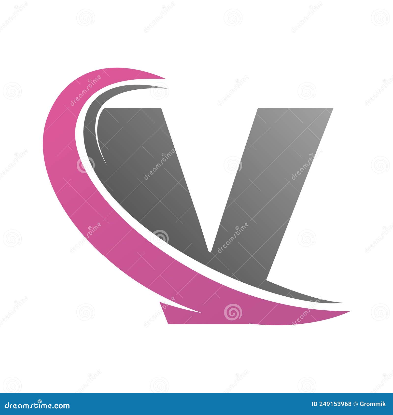 Stylized Letter V for Monogram, Logo, Sticker Emblem and Creative ...