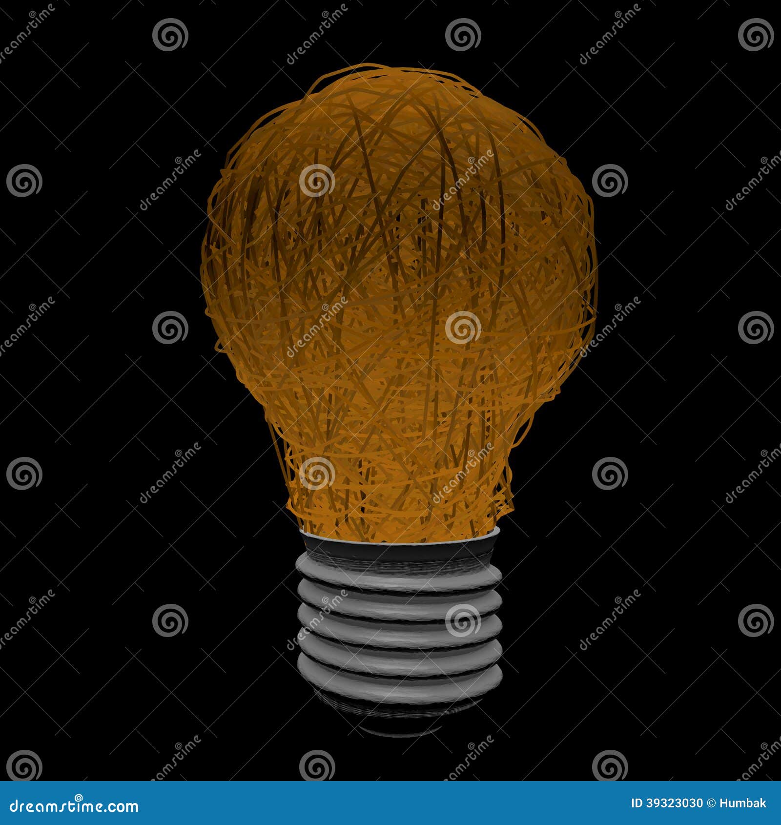 Stylized lightbulb stock illustration. Illustration of bounce - 39323030