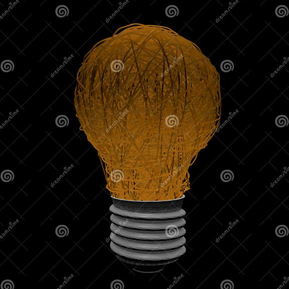 Stylized lightbulb stock illustration. Illustration of bounce - 39323030