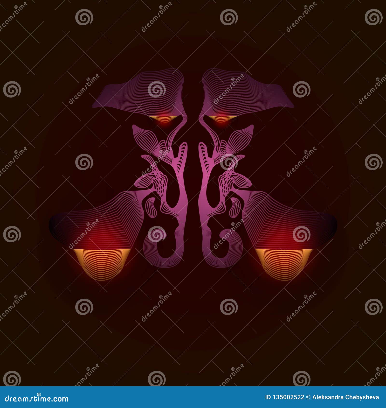 Stylized Lines Of The Maxillary Sinuses With A Point Of Pain And ...