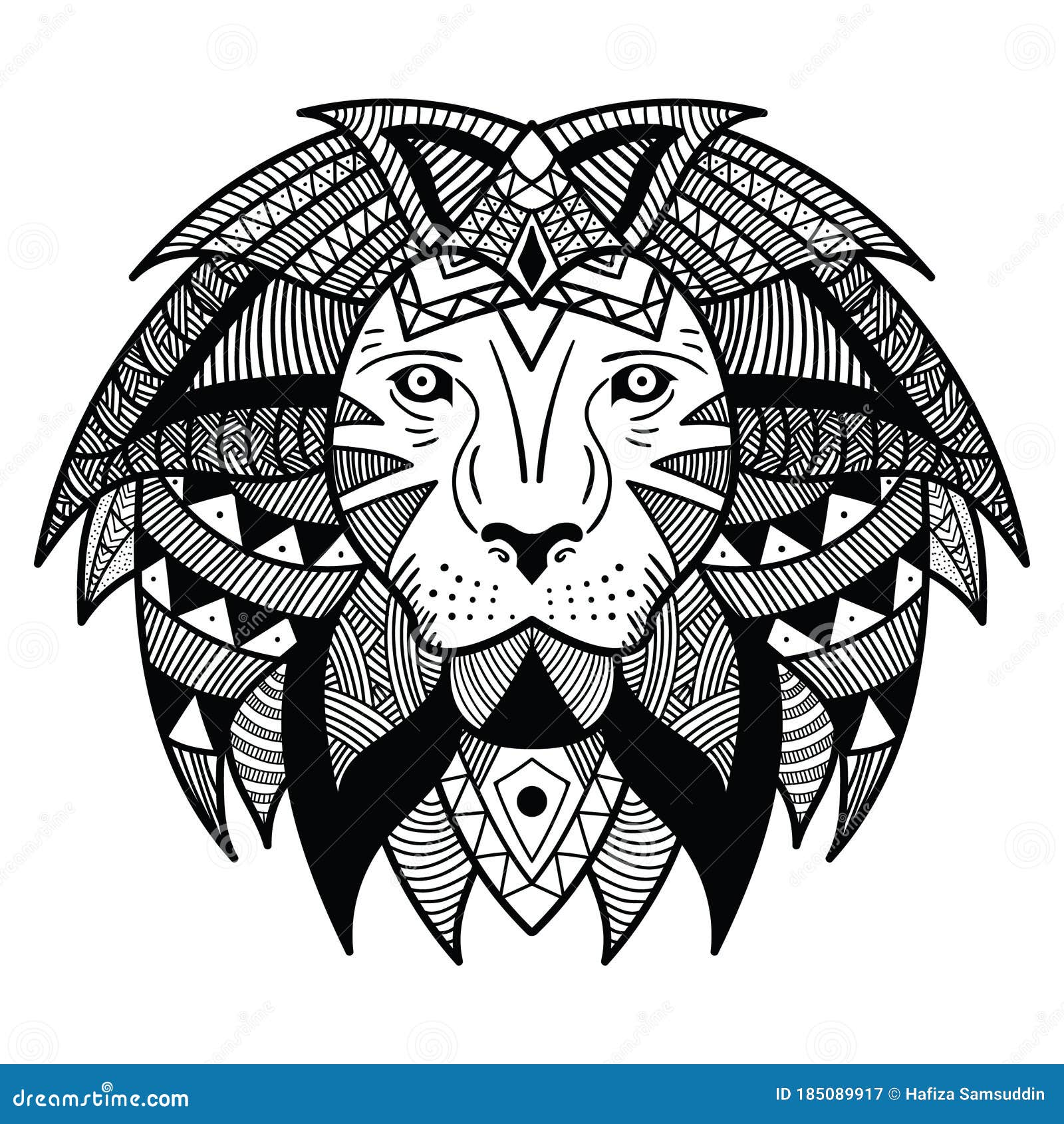 Stylized Lion Design. Vector Illustration Decorative Design Stock ...