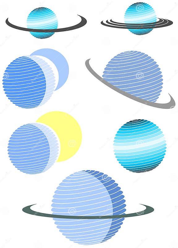 Stylized logo with planet stock vector. Illustration of logo - 44845464