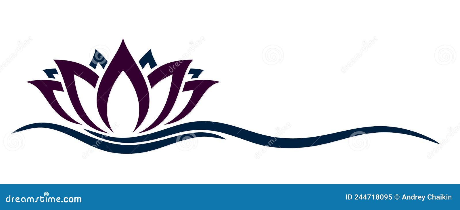 A stylized lotus symbol. stock vector. Illustration of flora - 244718095