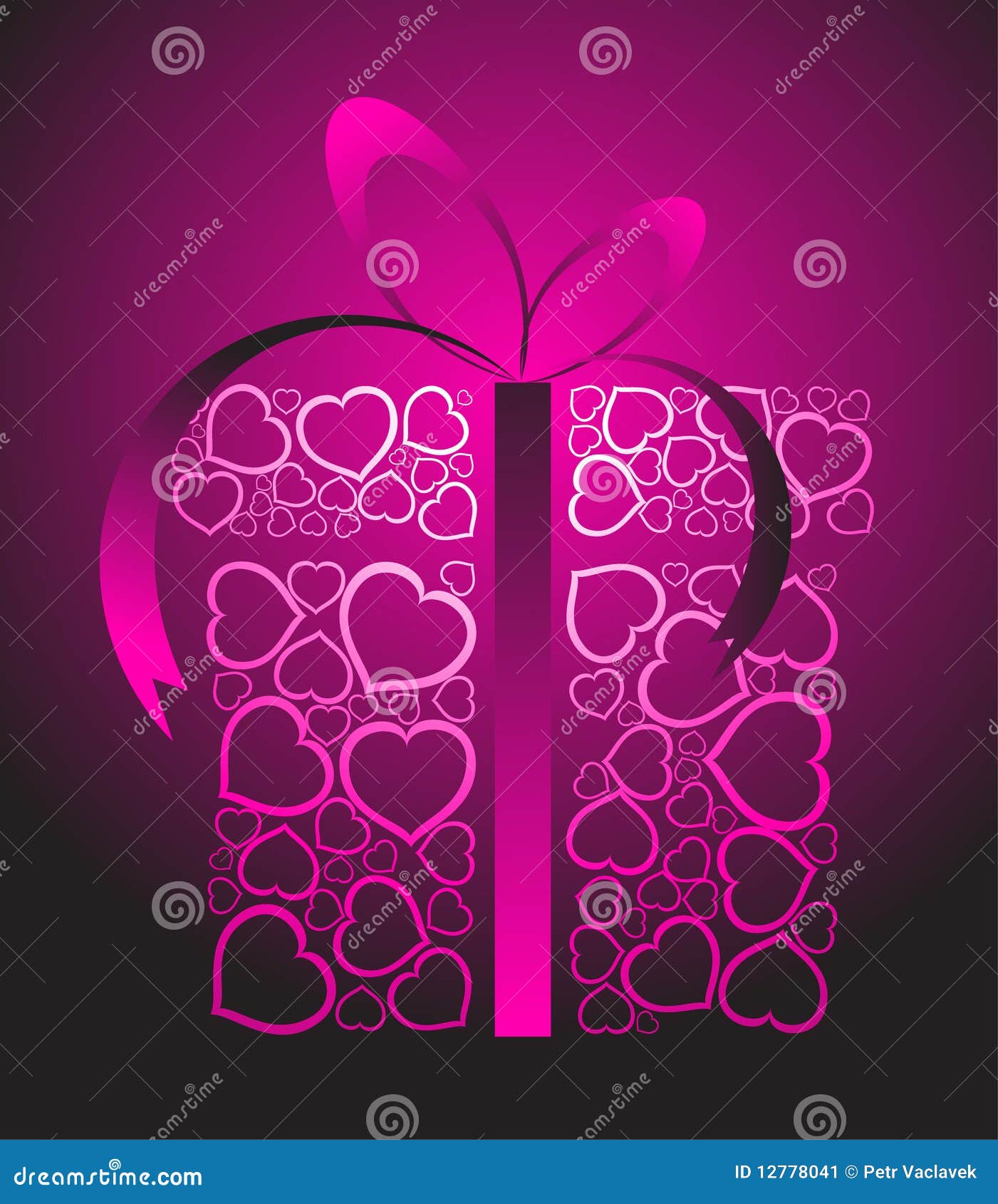 Stylized love present box stock vector. Illustration of relationship ...